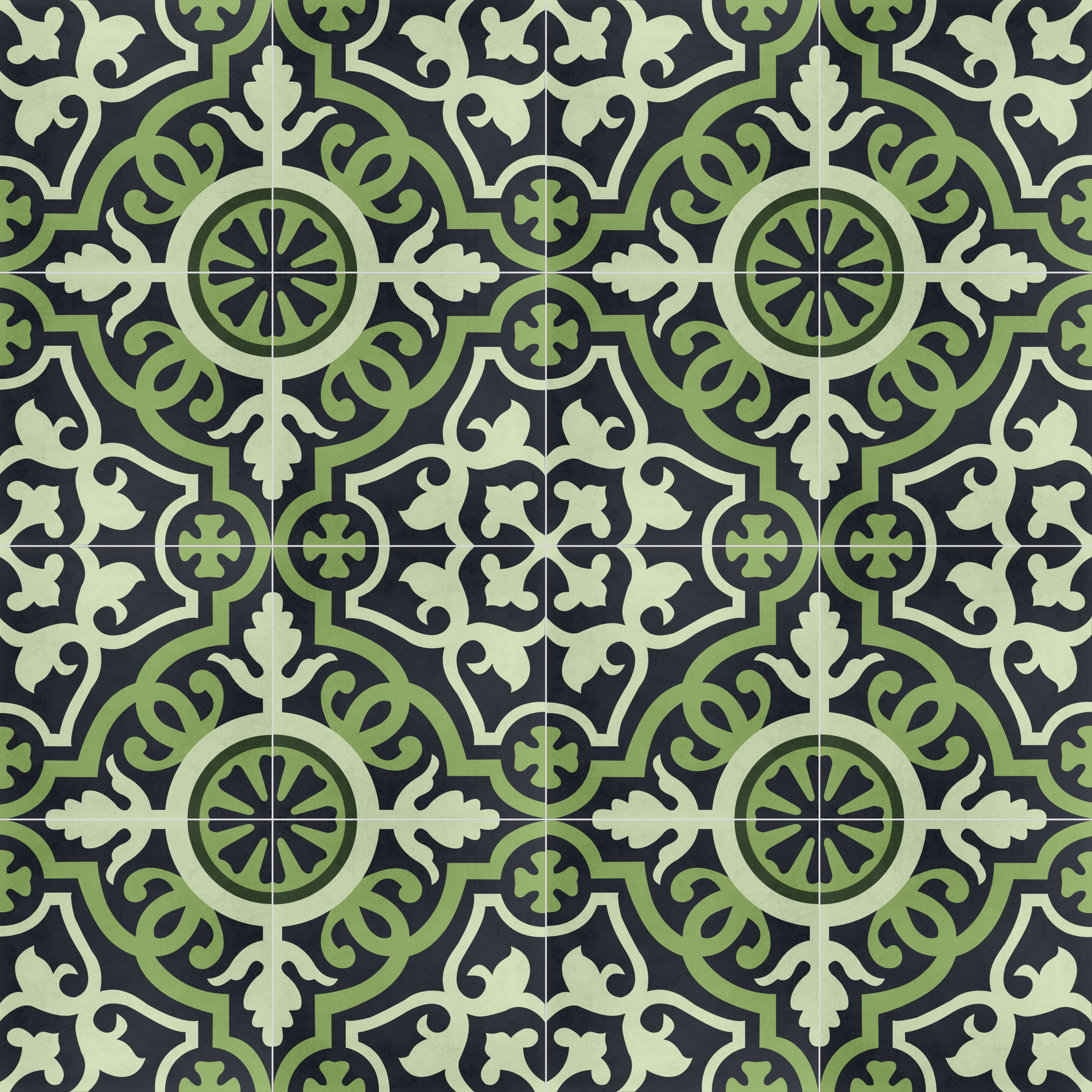 Handmade Encaustic Cement Tile - Pattern Design: Amboise 03 – Encaustic ...