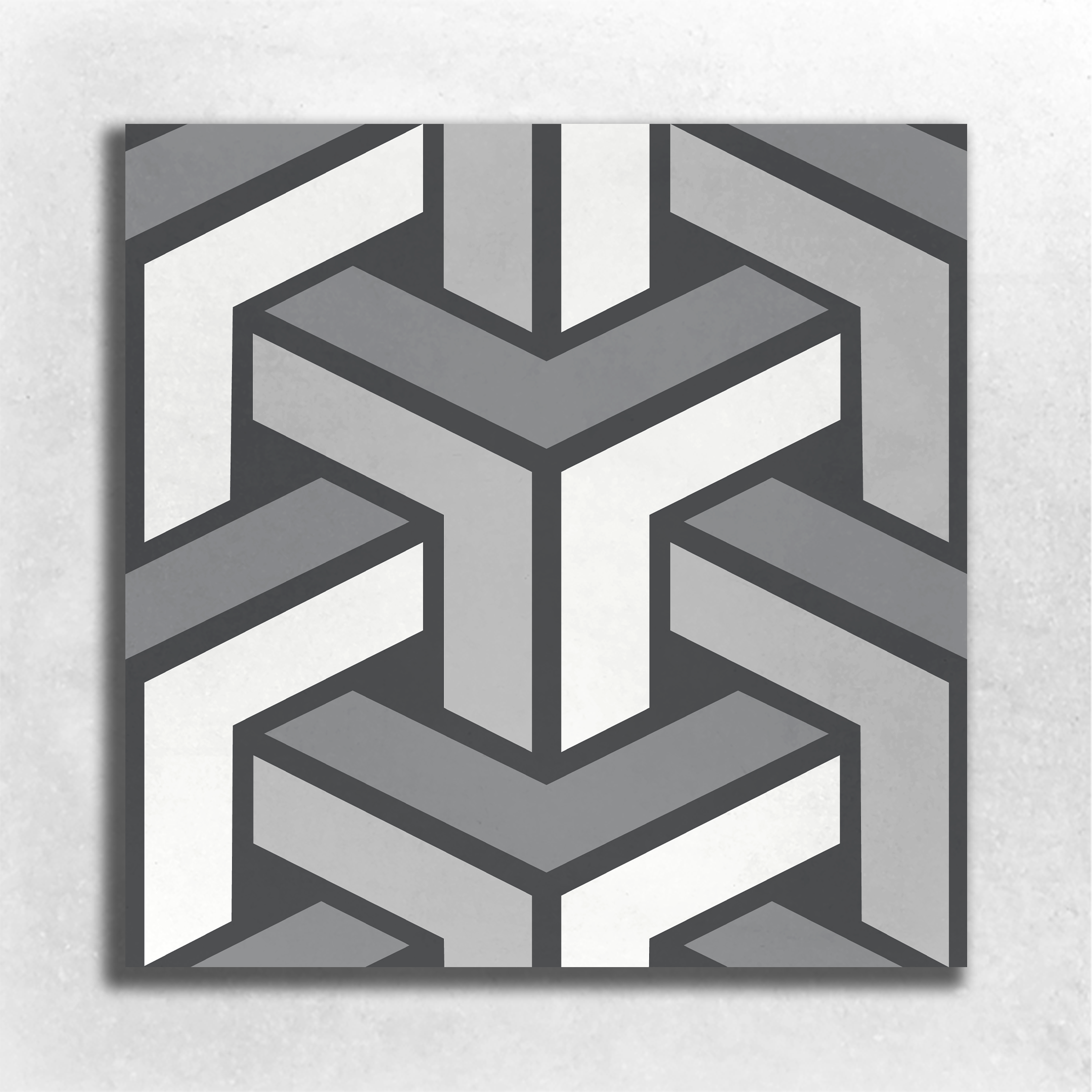Handmade Encaustic Cement Tile - Pattern Design: Atari 01 – Encaustic ...