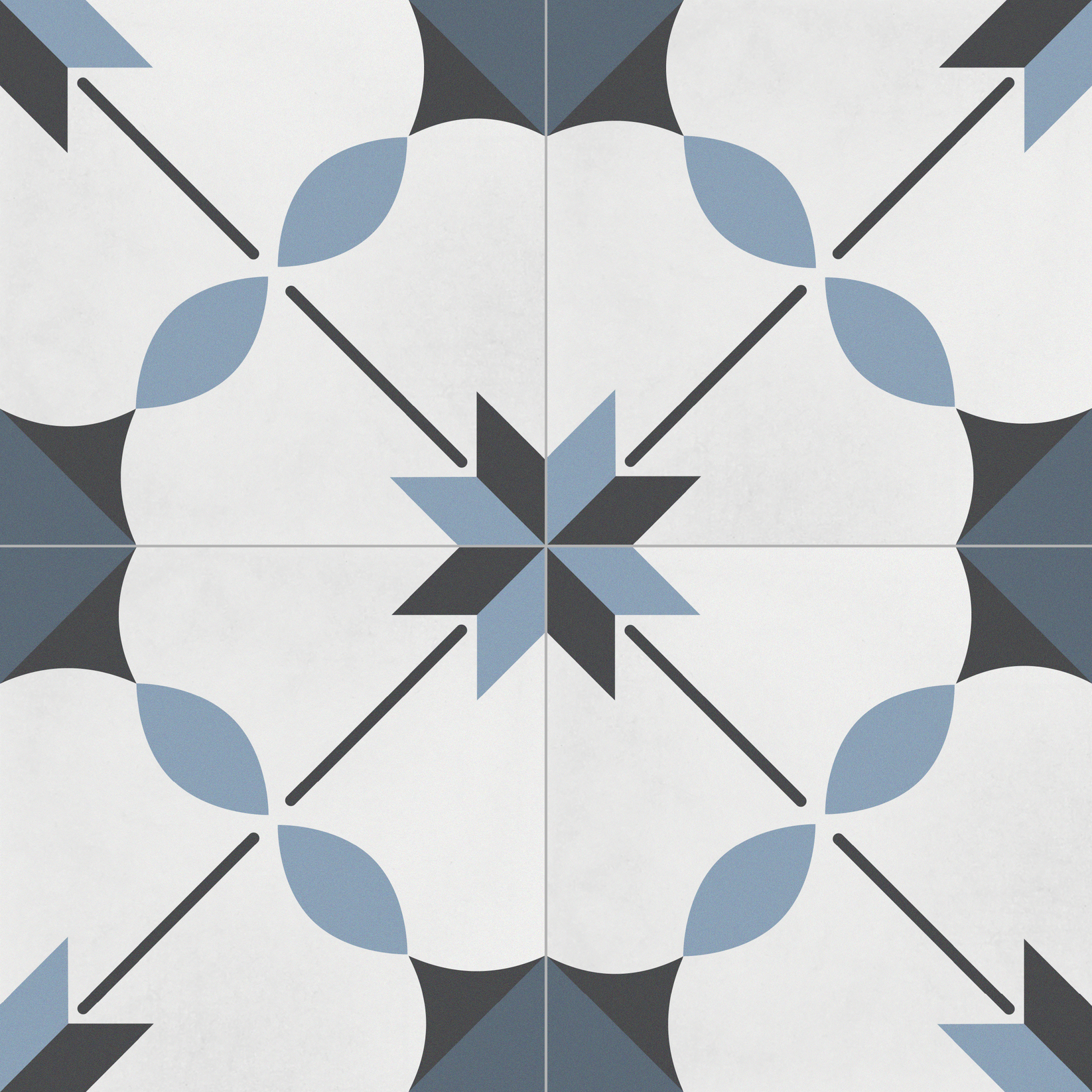 Handmade Encaustic Cement Tile - Pattern Design: Lille II 01 ...