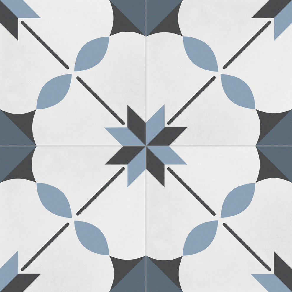 Handmade Encaustic Cement Tile - Pattern Design: Lille II 01 ...
