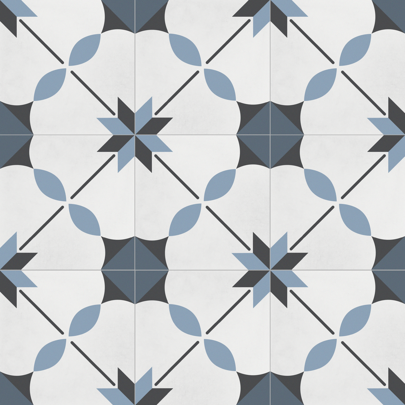 Handmade Encaustic Cement Tile - Pattern Design: Lille II 01 ...