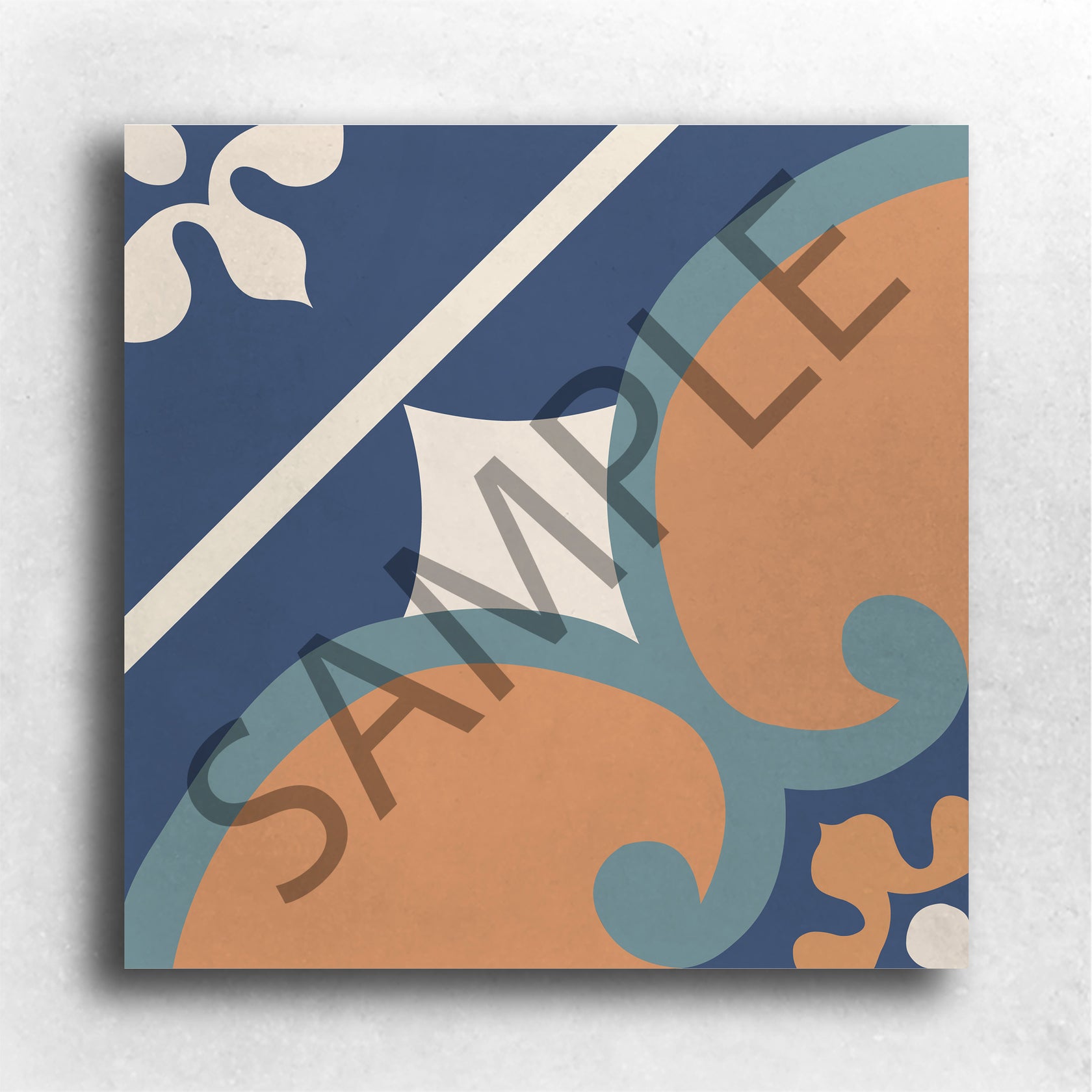 Handmade Encaustic Cement Tile - Pattern Design: Bordeaux 01 ...