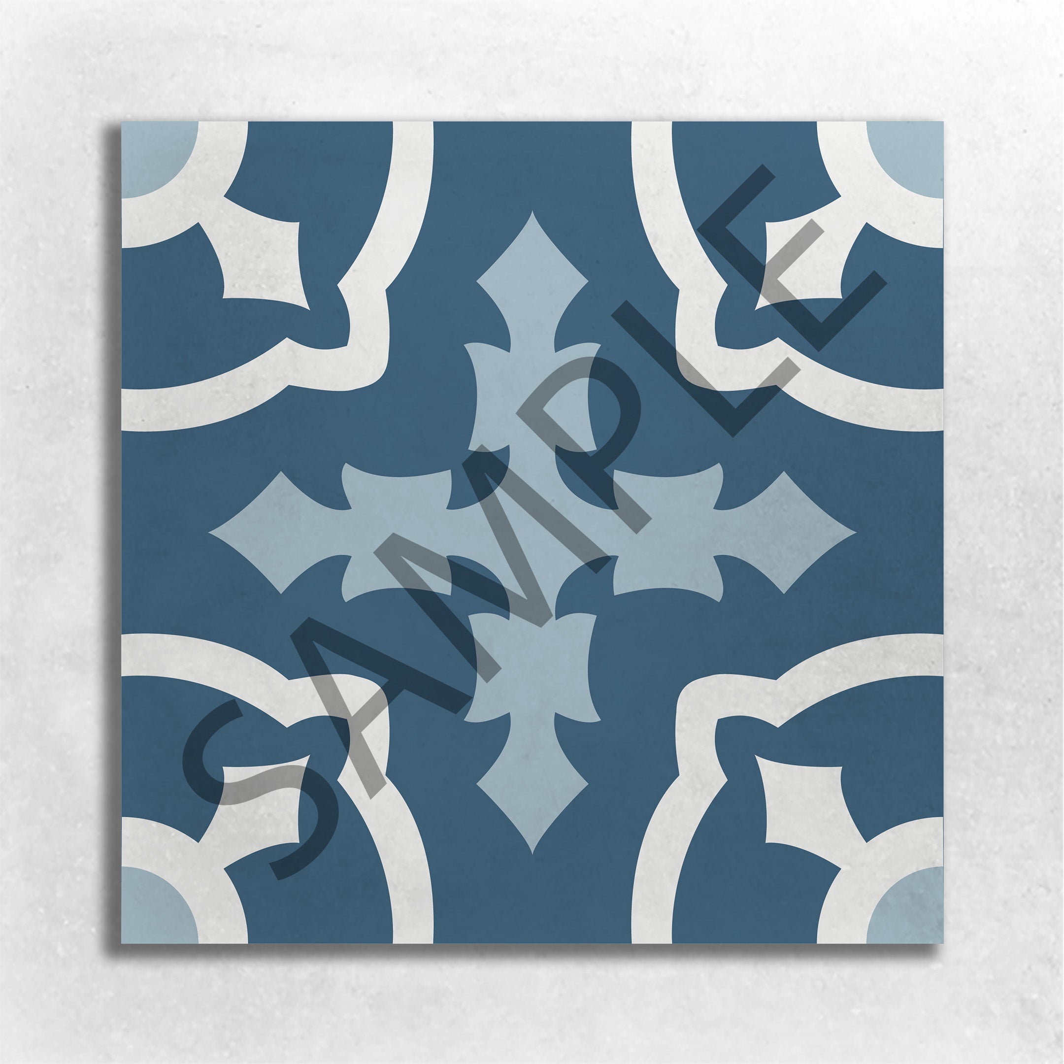 Handmade Encaustic Cement Tile - Pattern Design: Cristaux-01 ...