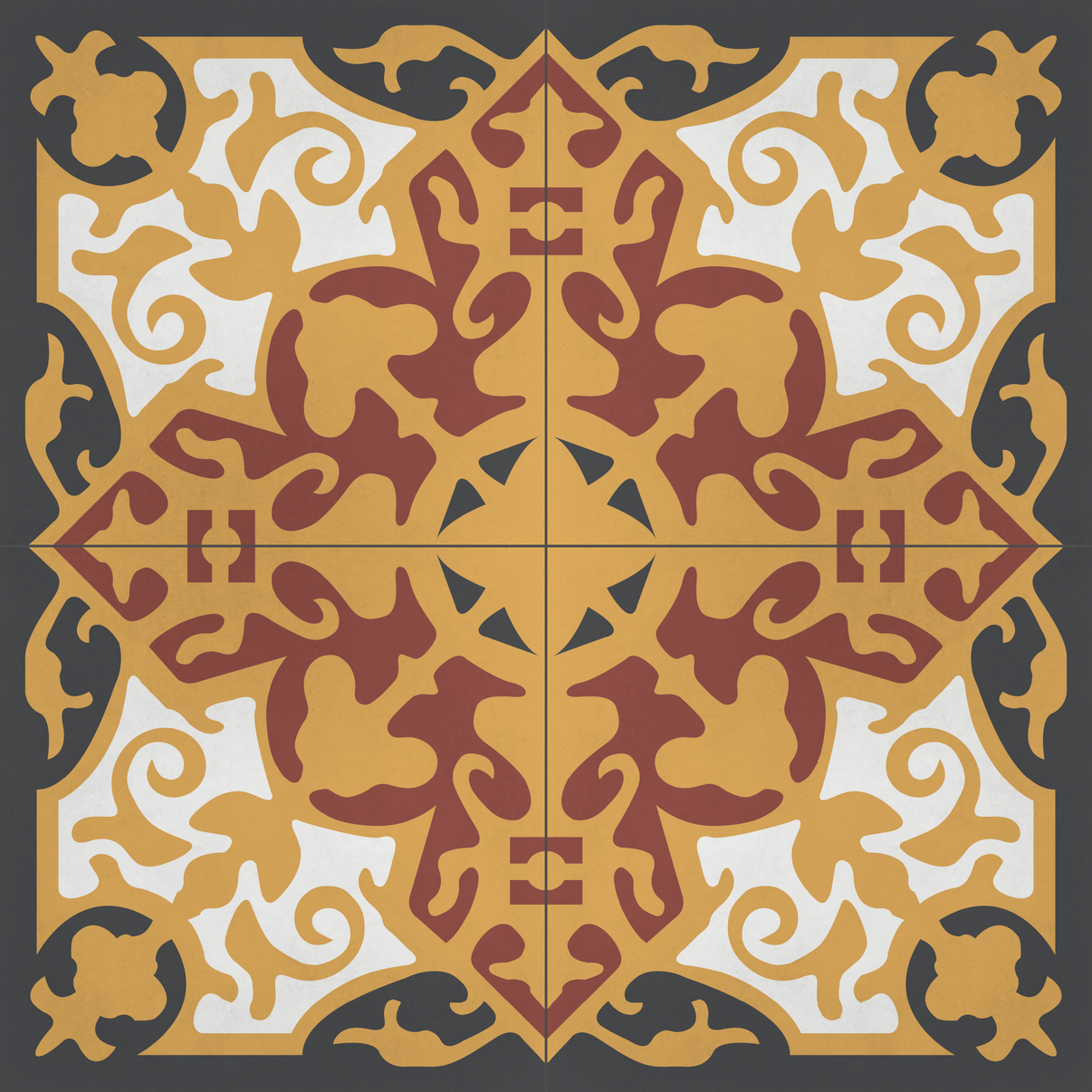 Handmade Encaustic Cement Tile - Pattern Design: Dentelle 01 ...