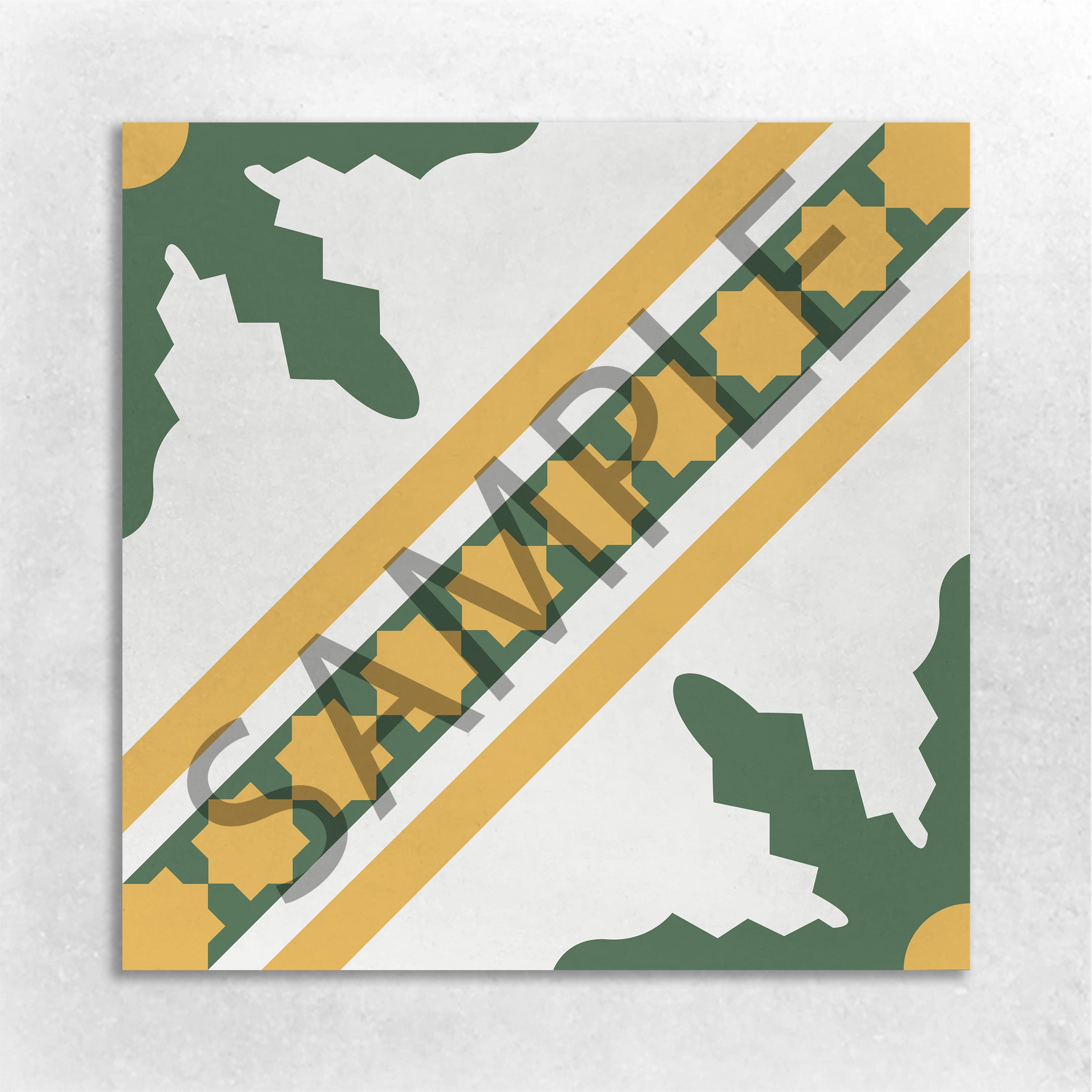 Handmade Encaustic Cement Tile - Pattern Design: Étoiles 08 – Encaustic ...
