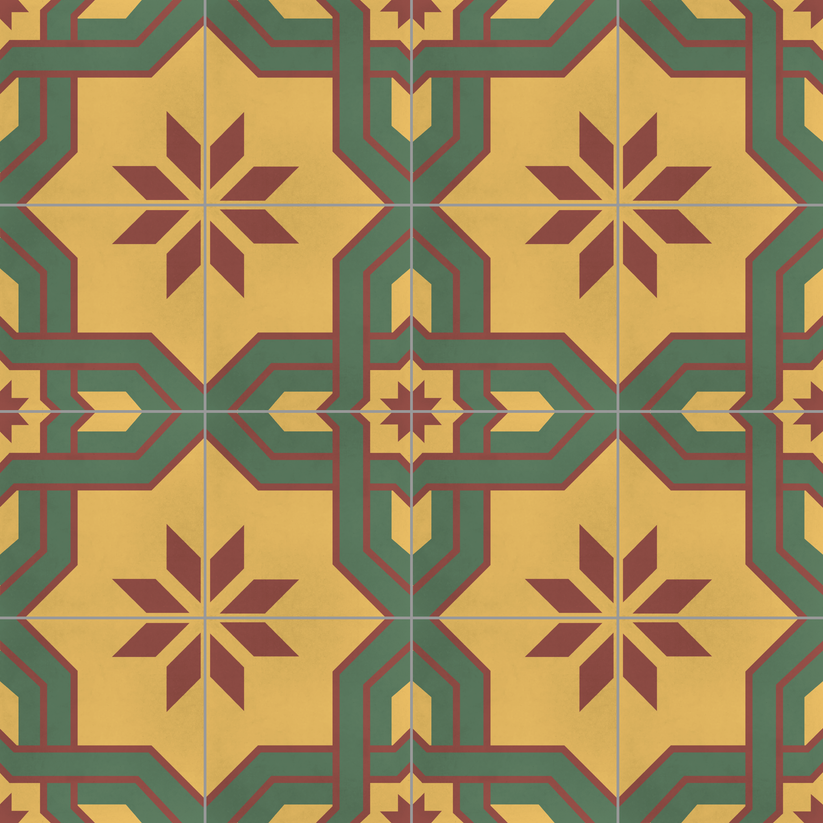Handmade Encaustic Cement Tile - Pattern Design: Albi 01 – Encaustic ...