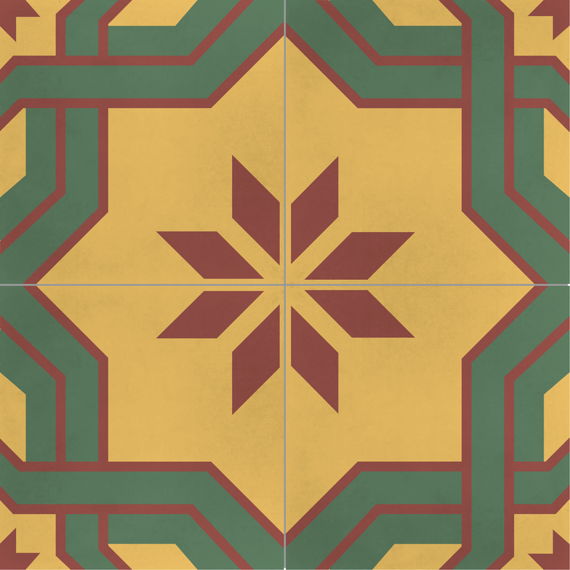 Handmade Encaustic Cement Tile - Pattern Design: Albi 01 – Encaustic ...