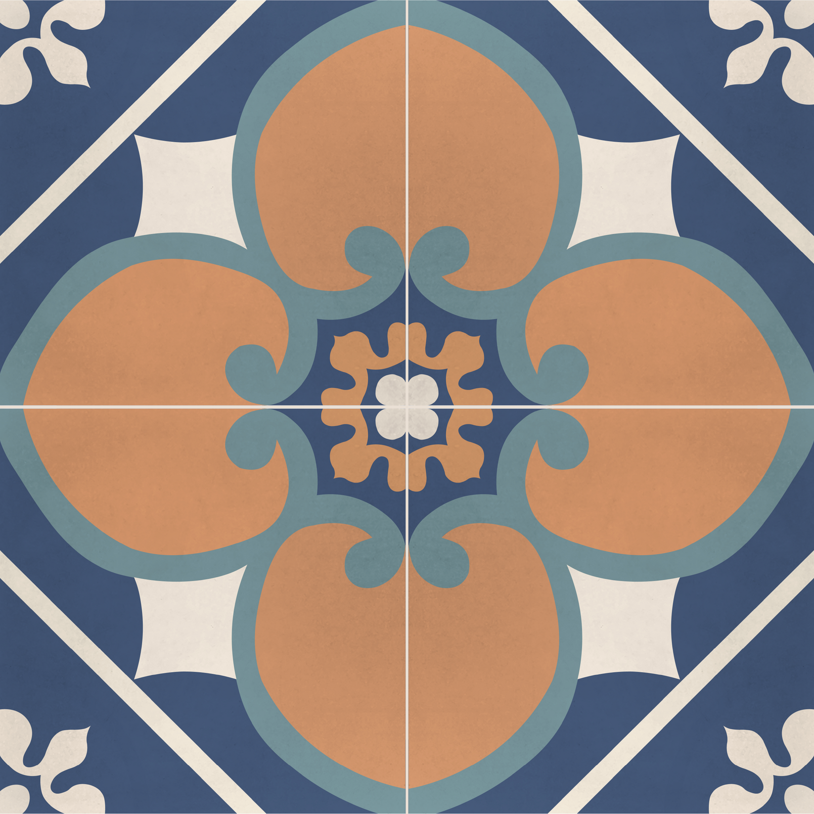 Handmade Encaustic Cement Tile - Pattern Design: Bordeaux 01 ...