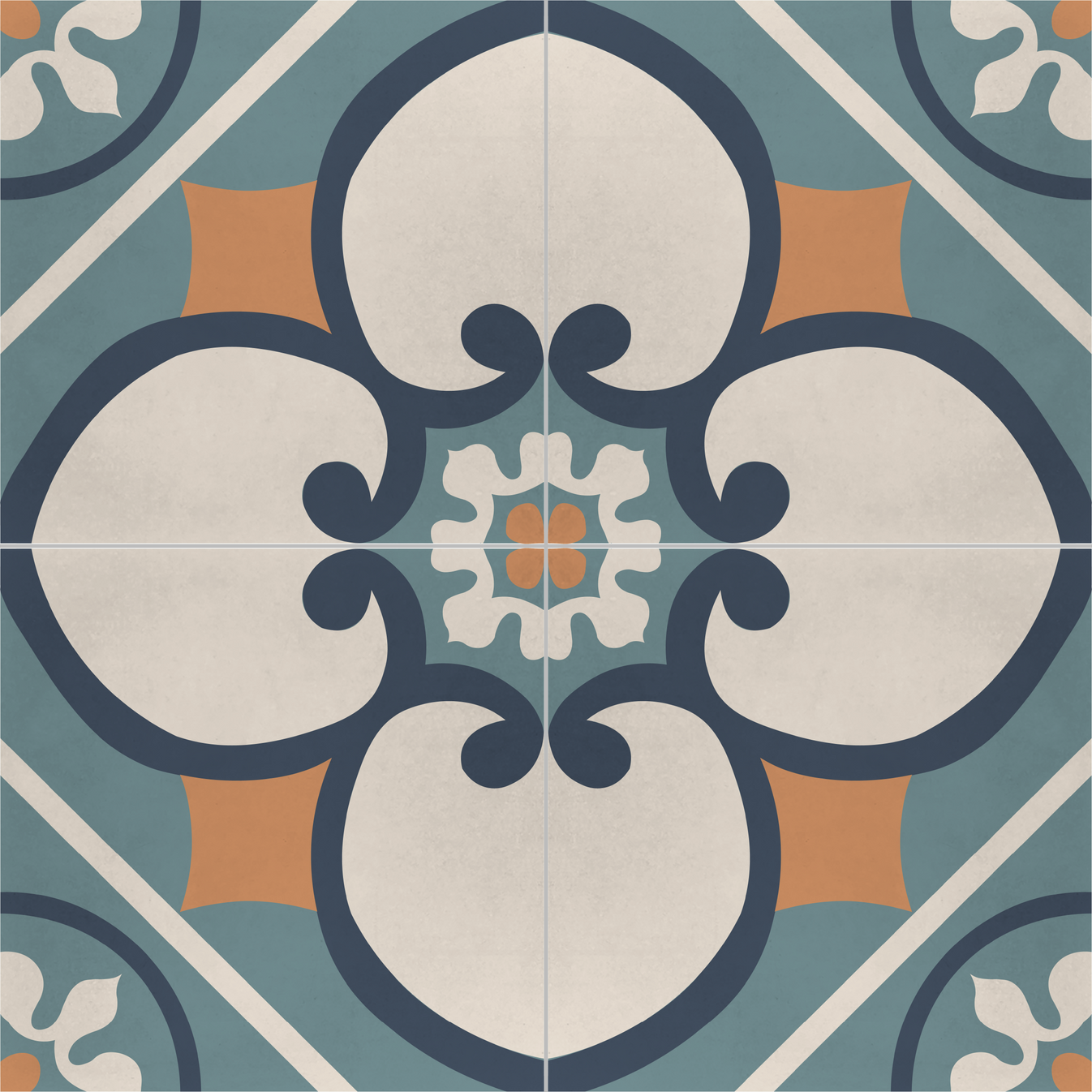 Handmade Encaustic Cement Tile - Pattern Design: Bordeaux 02 ...