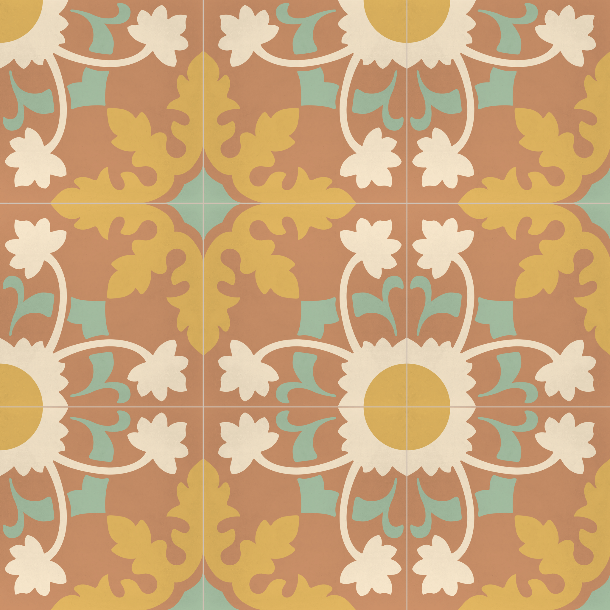 Handmade Encaustic Cement Tile - Pattern Design: Chantilly 03 ...