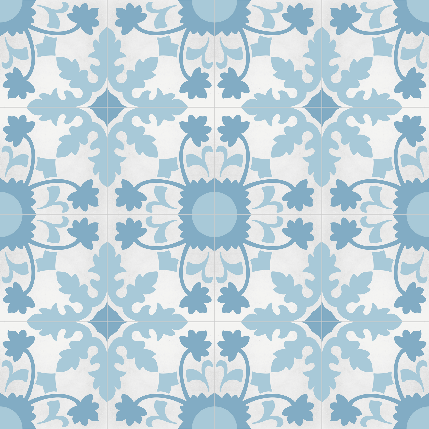 Handmade Encaustic Cement Tile - Pattern Design: Chantilly 04 ...