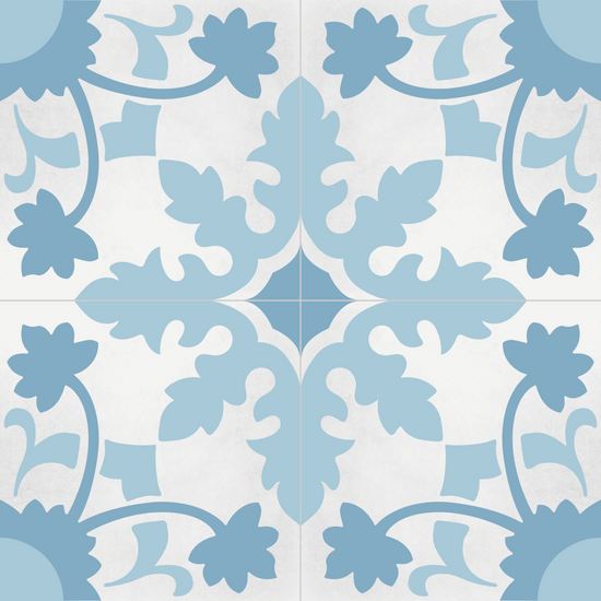 Handmade Encaustic Cement Tile - Pattern Design: Chantilly 04 ...