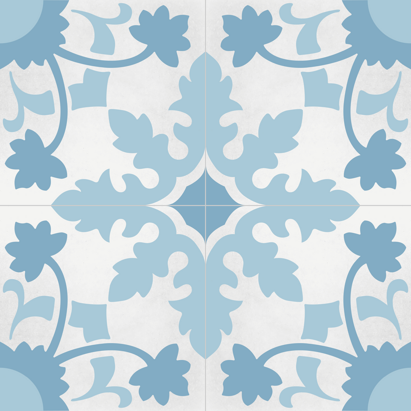 Handmade Encaustic Cement Tile - Pattern Design: Chantilly 04 ...
