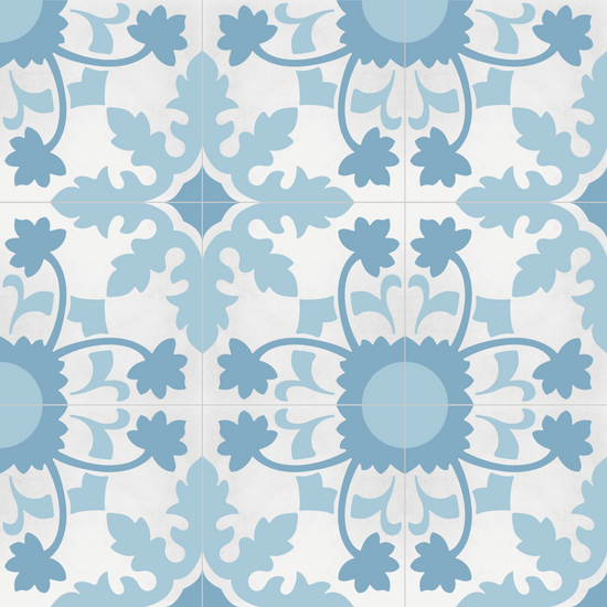 Handmade Encaustic Cement Tile - Pattern Design: Chantilly 04 ...