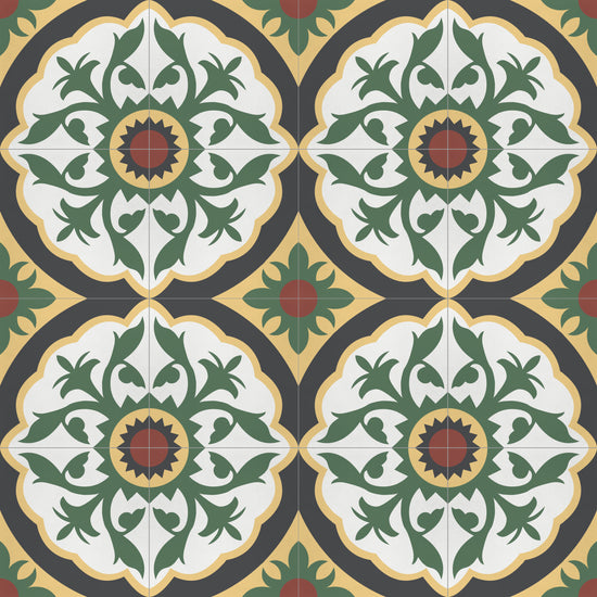 Handmade Encaustic Cement Tile - Pattern Design: Normandy 01 ...