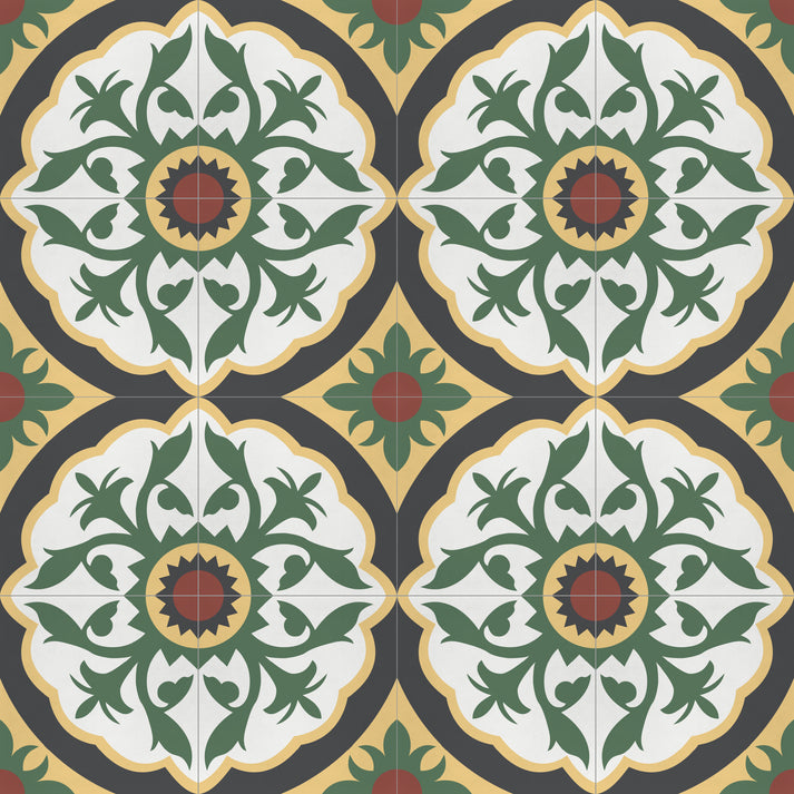 Handmade Encaustic Cement Tile - Pattern Design: Normandy 01 ...