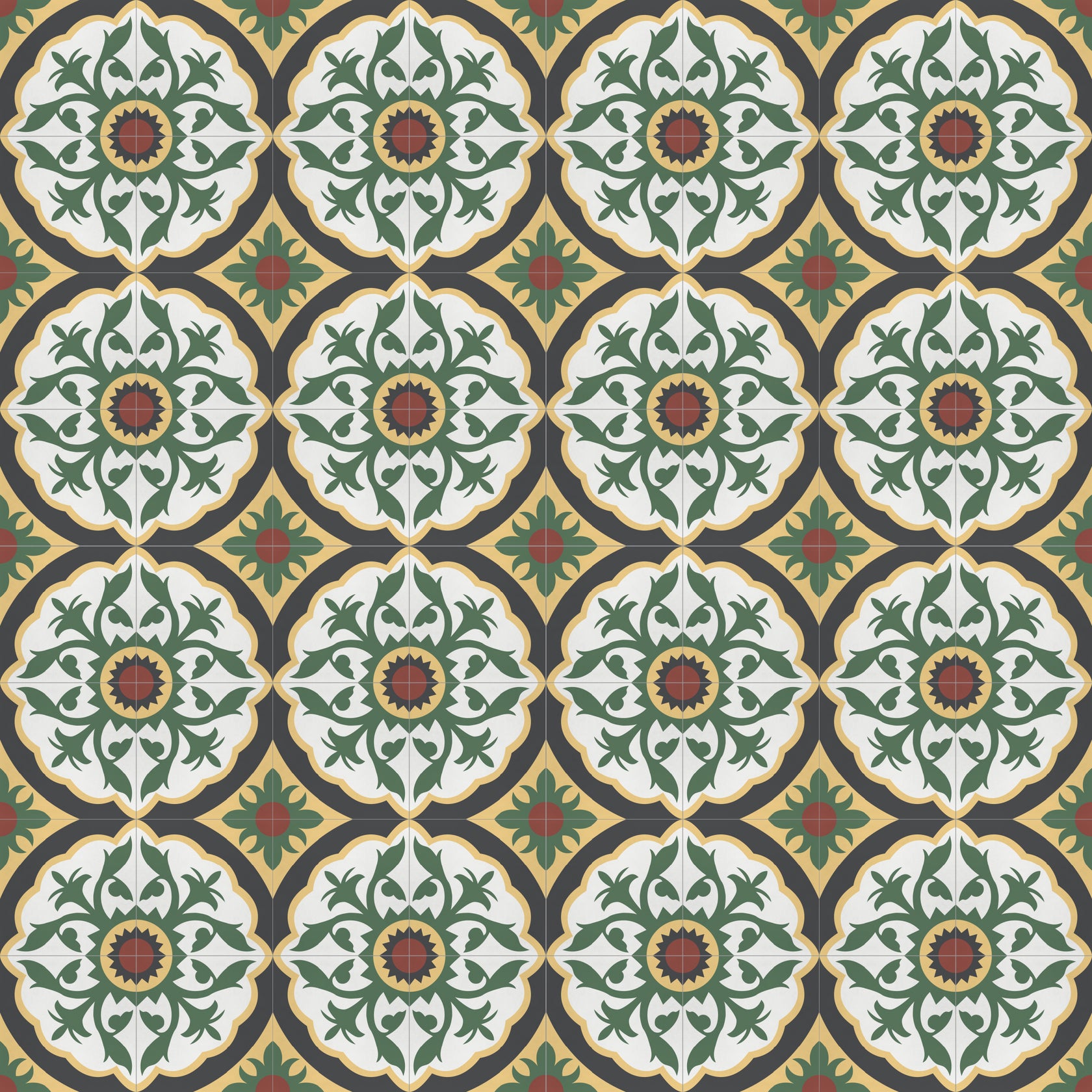 Handmade Encaustic Cement Tile - Pattern Design: Normandy 01 ...