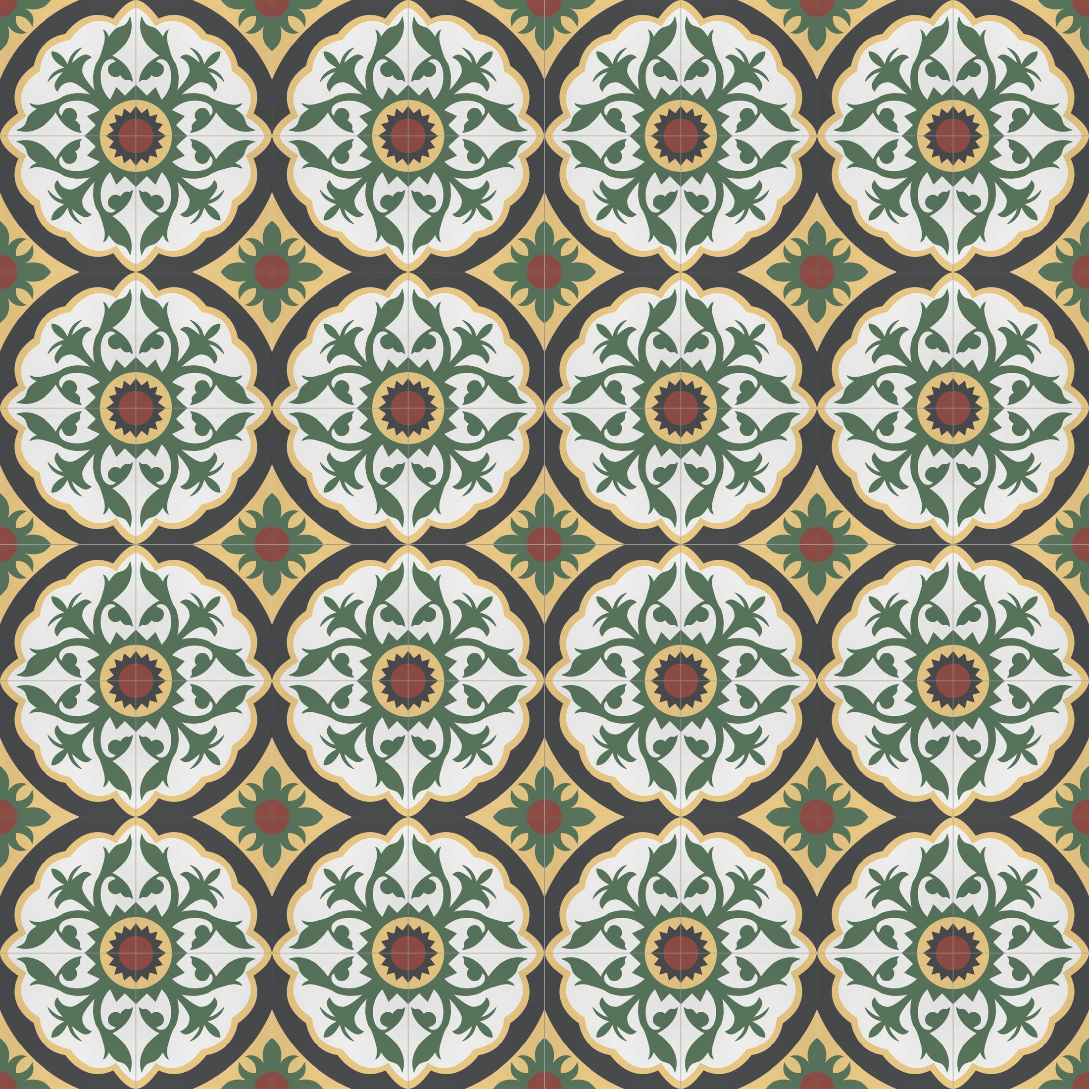 Handmade Encaustic Cement Tile - Pattern Design: Normandy 01 ...